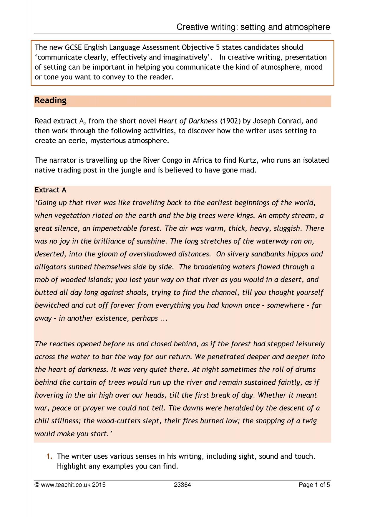 Aqa Gcse English Language Paper 2 Question 5 Creative Writing Titles