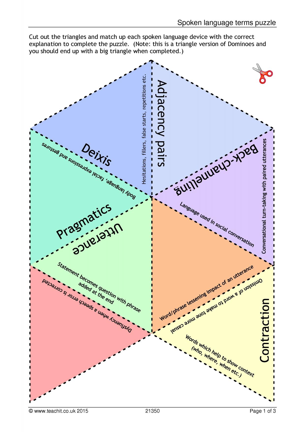 spoken-discourse-terms-puzzle-match-key-words-and-definitions-a