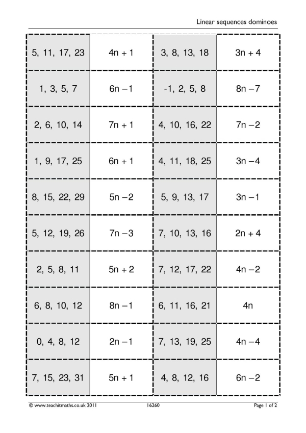 linear-sequences-dominoes-ks3-maths-teachit
